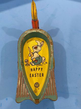 Vintage 1940 ' S WYANDOTTE TIN LITHO RABBIT PULLING HAPPY EASTER WAGON ...