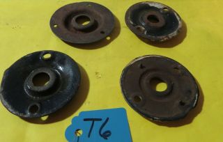 4 Antique Vintage Cast Iron Door Knob Rosettes Back Plates Escutcheons ...
