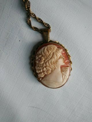 VINTAGE VAN DELL 12k Gold Filled CAMEO LOCKET AND G. F. CHAIN NECKLACE ...