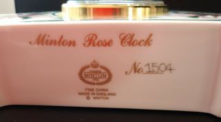Minton Rose Clock Fine China Bicentenary Limited Edition No: 1504 ...