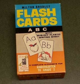 Vintage 1963 Milton Bradley ABC Alphabet FLASH CARDS | #24205444