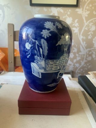 Rare Interesting Antique Chinese Vase 4 Character Marks - Artist Table ...
