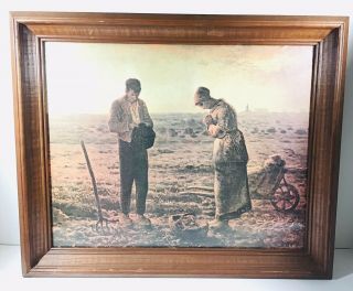 Vintage Jean - Francois Millet The Angelus Farmer Couple Pray Print In ...