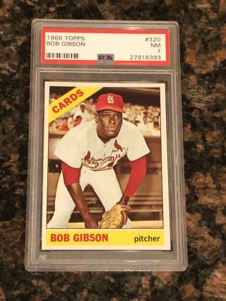 1966 Topps Bob Gibson 320 Baseball Card SGC 6 EX - NM | #6562518