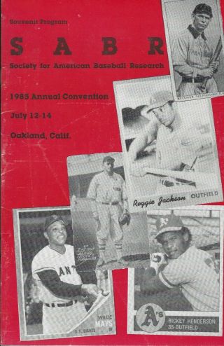 1998 Society For American Baseball Research 28th SABR National ...