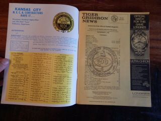 1969 MISSOURI TIGERS VS OKLAHOMA SOONERS COLLEGE FOOTBALL PROGRAM GREAT ...