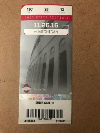 2011 Michigan Wolverines Ohio State Buckeyes Football Ticket Stub ...