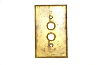 Vintage Brass Push Button Light Switch Plate 2 Holes Wall Mounted ...