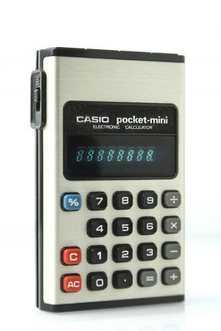 Vintage Casio CP - 801C Pocket Mini Calculator With Leather Case ...