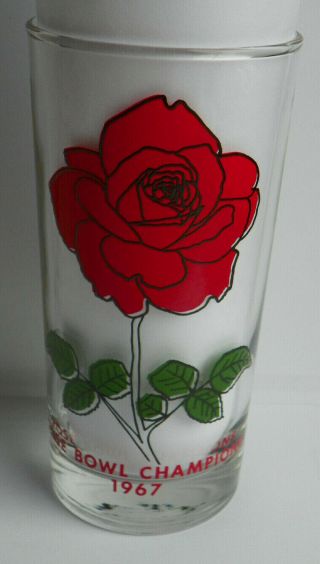 Vintage 1967 Purdue Boilermakers Football Rose Bowl Champions Glass ...