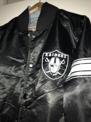Starter LA Oakland Raiders Reversible Satin Throwback Sideline Team Men ...