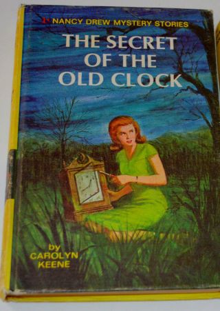 Vintage Nancy Drew Book 1 THE SECRET OF THE OLD CLOCK Yellow Matte ...