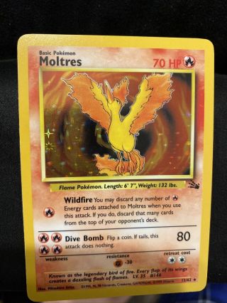 Moltres 12/62 Holo Rare Fossil Set Pokemon 1999 VG In Case | #39544888