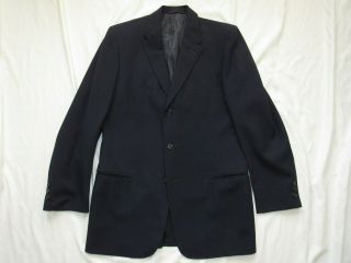 Vtg 50s 60s Navy Blue Soft Wool Drop Loop 2 Pc Suit Jacket Pants 1950s ...