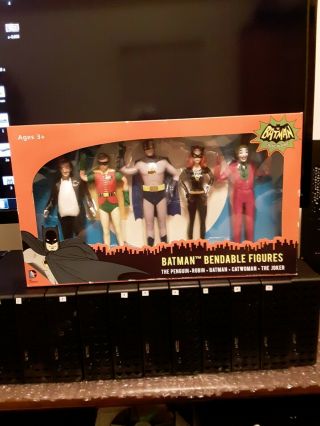 Batman 1966 Classic TV Series Bendable Figures 5. 5” Boxed Set | #39309165