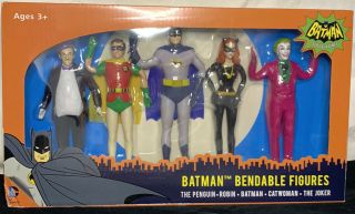 Batman 1966 Classic TV Series Bendable Figures 5. 5” Boxed Set | #39309165