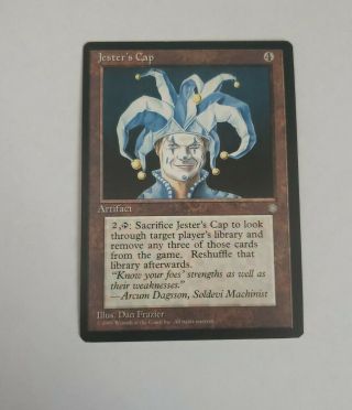 JESTER ' S CAP Artifact Magic The Gathering MTG Signed By Illus. Dan ...