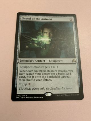 SWORD OF THE ANIMIST - MTG Magic Origins - RARE - Legendary Artifact ...