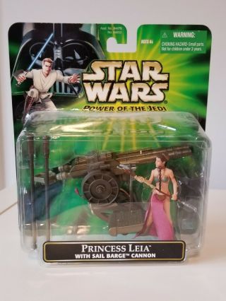 PRINCESS LEIA With Sail Barge Cannon Star Wars Power Of The Jedi Deluxe ...