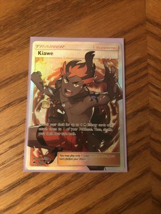KIAWE 144/147 - Pokemon Burning Shadows Holo Full Art Ultra Rare NM/M ...