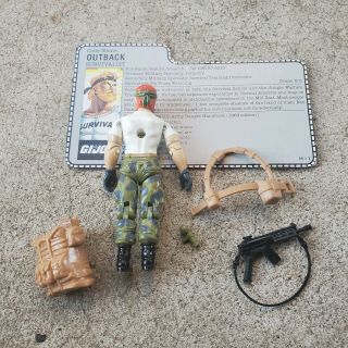 Vintage GI Joe Figure 1987 Outback Complete With File Card | #40245709