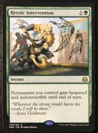 MTG Magic The Gathering Aether Revolt Heroic Intervention NM | #8582142