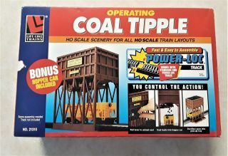 VINTAGE LIFE LIKE HO SCALE OPERATING COAL TIPPLE W/HOPPER CAR W/BOX ...