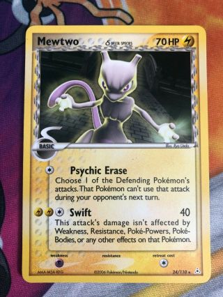 Mewtwo Delta Species 24/110 Rare Non - Holo 2006 Pokemon Card | #40388172