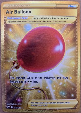 Air Balloon 213/202 Gold Secret Rare Pokémon Sword & Shield Base Set ...