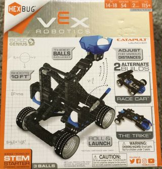 VEX ROBOTICS CATAPULT LAUNCHER By HEXBUG Construction Kit Kids Fun ...
