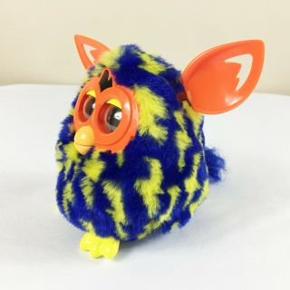 Furby Boom Blue Yellow Lightning Bolts Interactive Plush Toy | #41768547