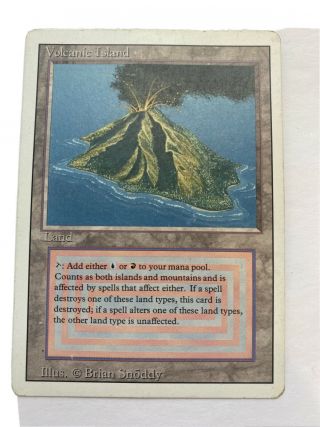 Revised Edition Volcanic Island Dual Land Magic: The Gathering Rare ...