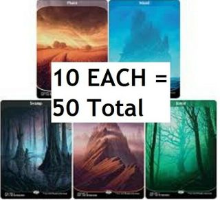 100x Unstable Lands 20x Each - Island, Swamp, Mountain, Plains, Forest ...