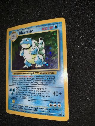 Pokemon Blastoise Base Set Holo 2/102 PSA? LP | #41875945