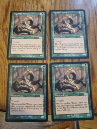 MTG 4X Argothian Wurm X4 Urza ' S Saga Magic USG - Played | #20874462
