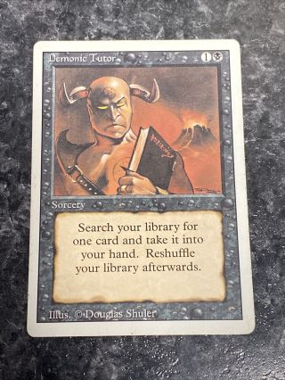 Demonic Tutor X1 MTG Revised Black Sorcery Played | #21656475