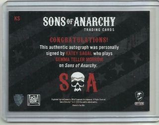 2015 Sons Of Anarchy: Seasons 6 & 7 KATEY SAGAL " Autograph Card " KS ...