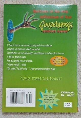 Goosebumps SERIES 2000 25 Vtg Book Rare 1st Edition Ghost In The Mirror ...