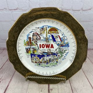 Vintage Missouri Souvenir State Plate With Gold Trim Designs 8 ...