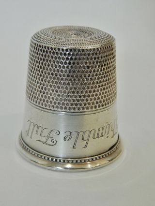 Vintage Only A Thimble Full Sterling Silver Bar Shot Glass Measure Cup ...
