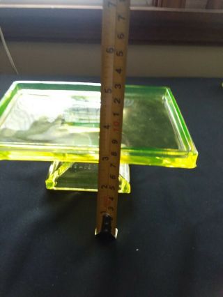 VINTAGE VASELINE GLASS CLARK ' S TEABERRY GUM DISPLAY STAND GOOD ...