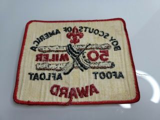 Vintage 1970s 50 MILER AWARD Boy Scout JACKET PATCH BSA Hiking Canoeing ...
