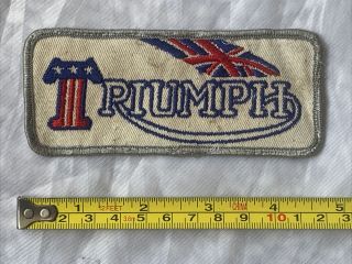 Vintage Triumph Motorcycle Embroidered Emblem Logo Patch W/ British ...