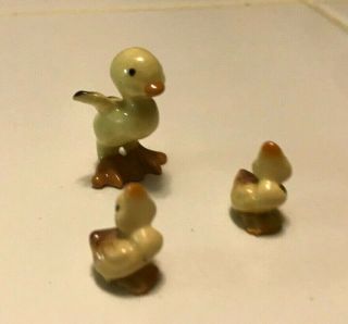 3 VINTAGE HAGEN RENAKER MONROVIA MINIATURE DUCK 2 TINY BABY DUCKLINGS ...