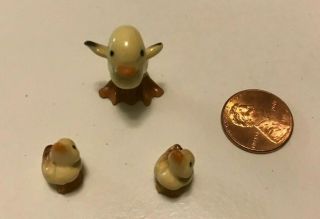 3 VINTAGE HAGEN RENAKER MONROVIA MINIATURE DUCK 2 TINY BABY DUCKLINGS ...