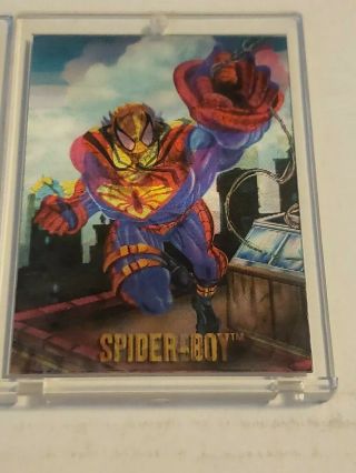 1995 MARVEL Vs DC SUPERBOY SPIDERMAN MIRAGE 1 Of 2 CARD ULTRA RARE ...