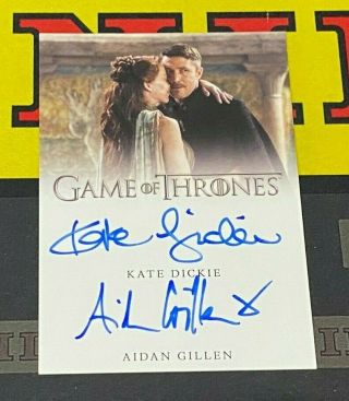 Game Of Thrones Complete Aidan Gillen And Sean Bean Dual Autograph ...