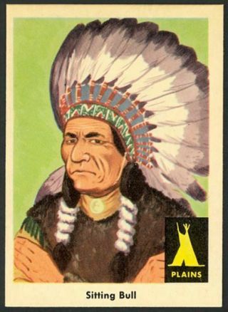 Vintage 1959 Fleer Indian Trading Card 1 Sitting Bull | #45807870
