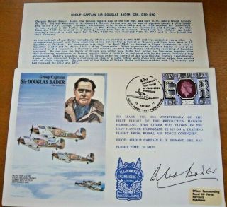 Group Captain Sir Douglas Bader 1910 - 82 RAF WW2 Ace. Signed Cover ...
