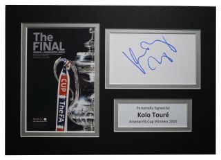 Nigel Winterburn Signed Autograph A4 Photo Mount Arsenal FA Cup Winners ...